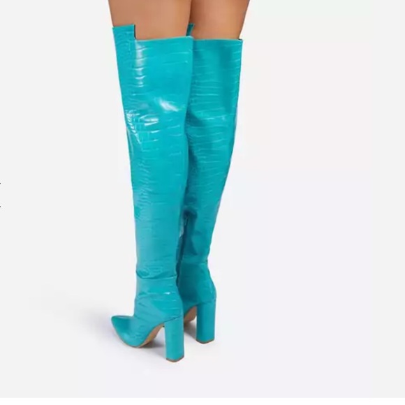 Shoes | Dramatic Croc Over The Knee Boot | Poshmark